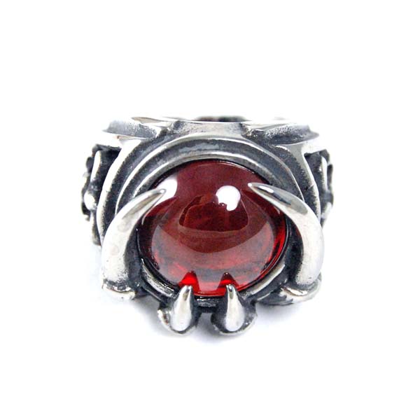 Ring Stainless Steel Red Stone – Cleopatra Trading Limited