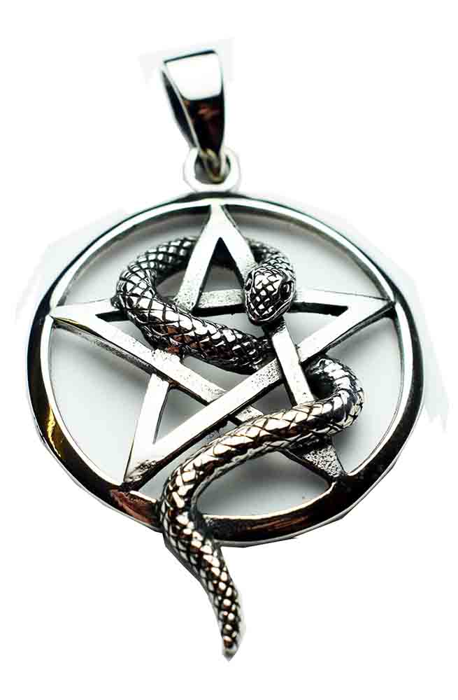Silver Pendant Snake Pentagram – Cleopatra Trading Limited