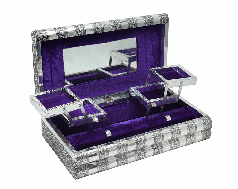 Box Jewellery Metal Purple 15X8 Inch – Cleopatra Trading Limited