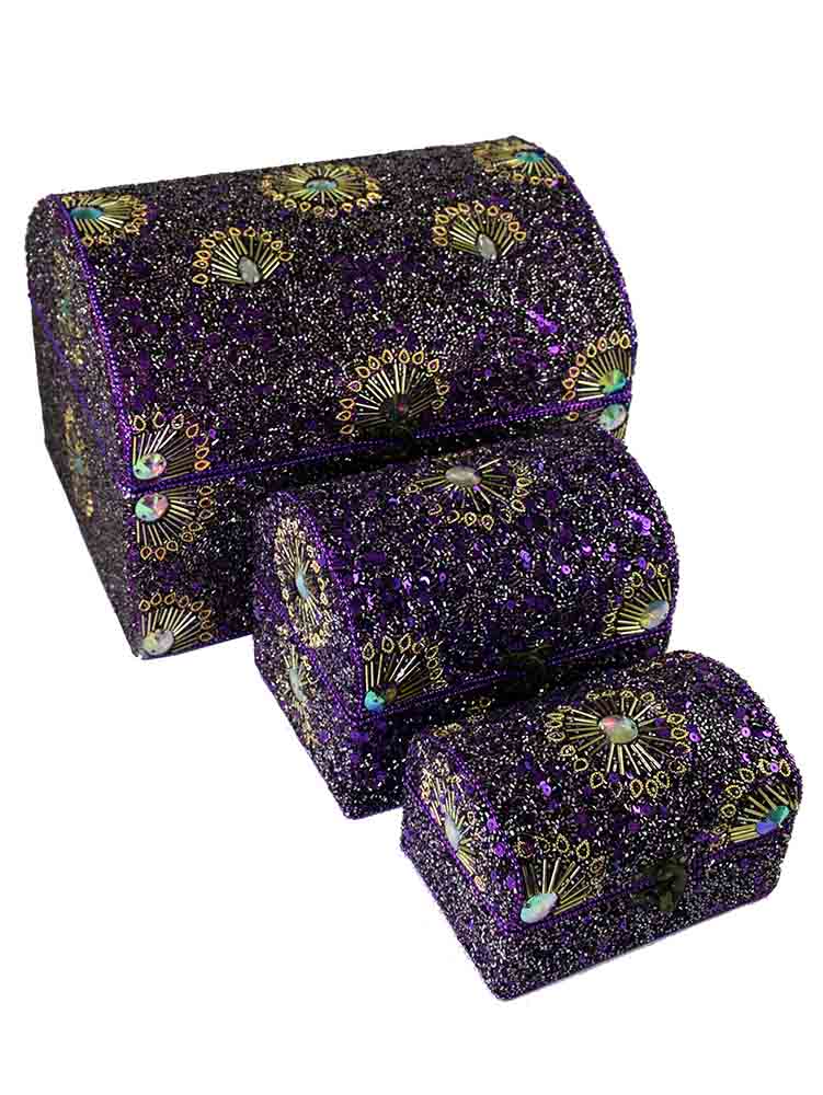 Box Chest Purple Colour Set Of 3 – Cleopatra Trading Limited