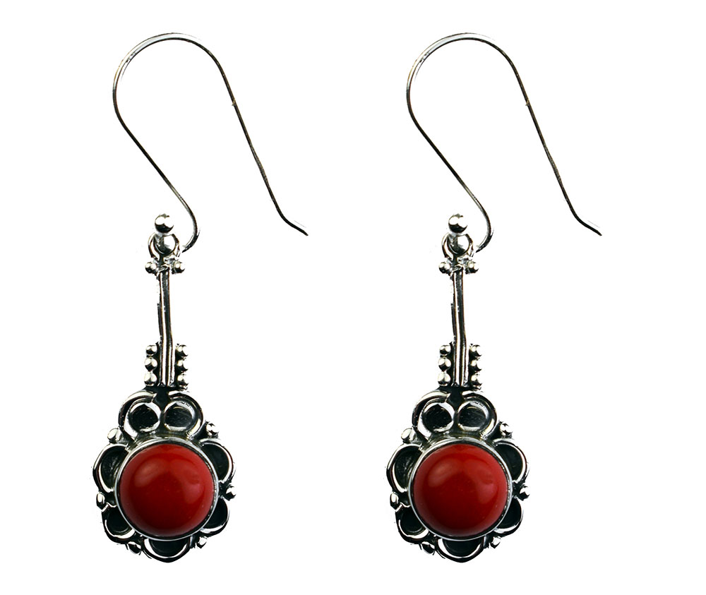 Silver Earring Circle Coral – Cleopatra Trading Limited