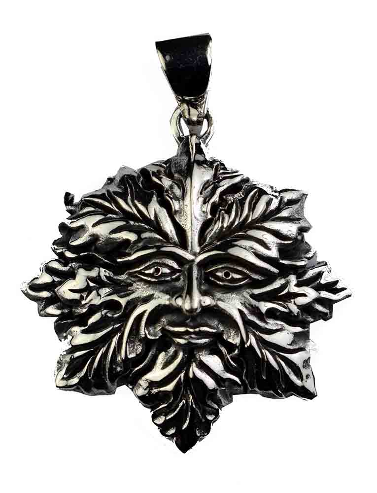 Silver Pendant Green Man 2.5cm – Cleopatra Trading Limited