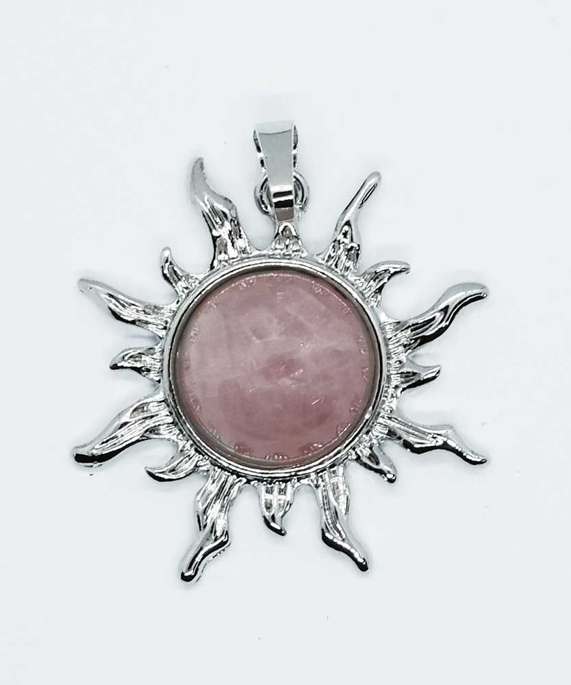 Pendant Sun Rose Quartz – Cleopatra Trading Limited