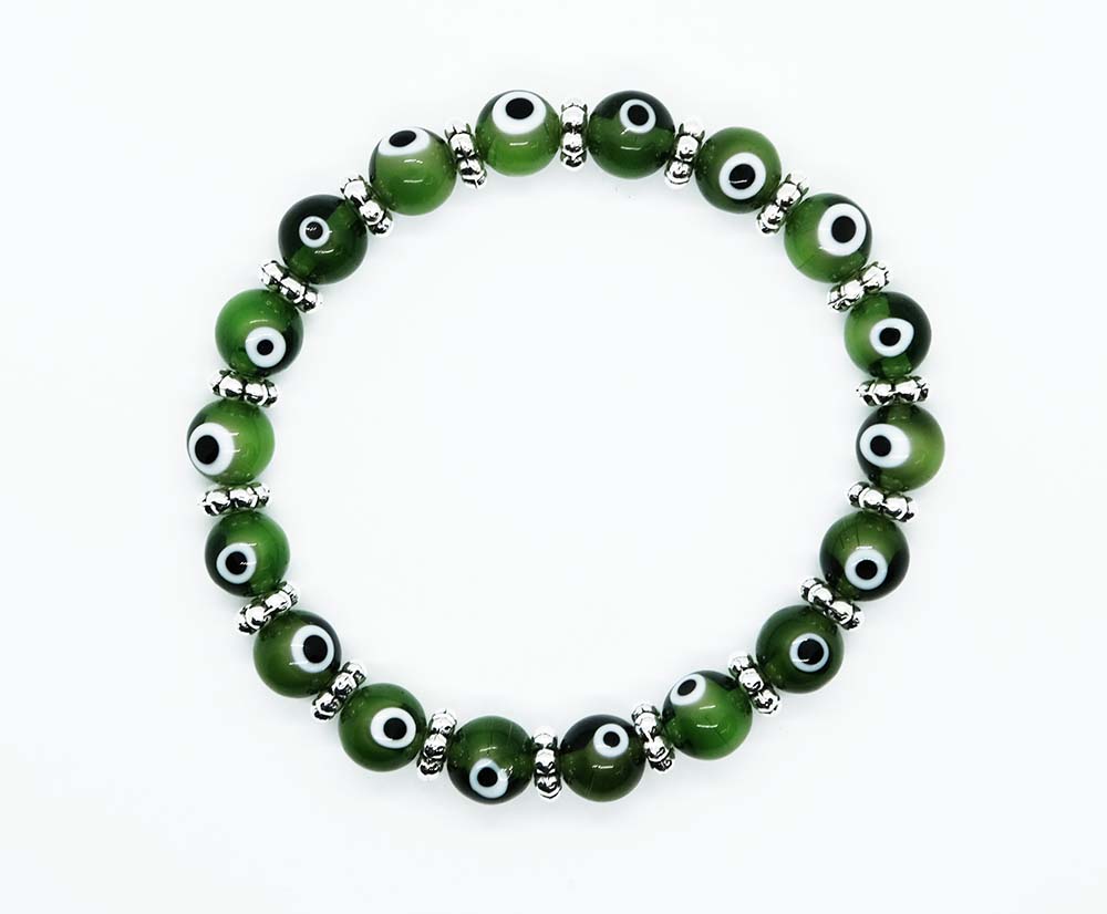 Bracelet Evil Eye Green Metal – Cleopatra Trading Limited