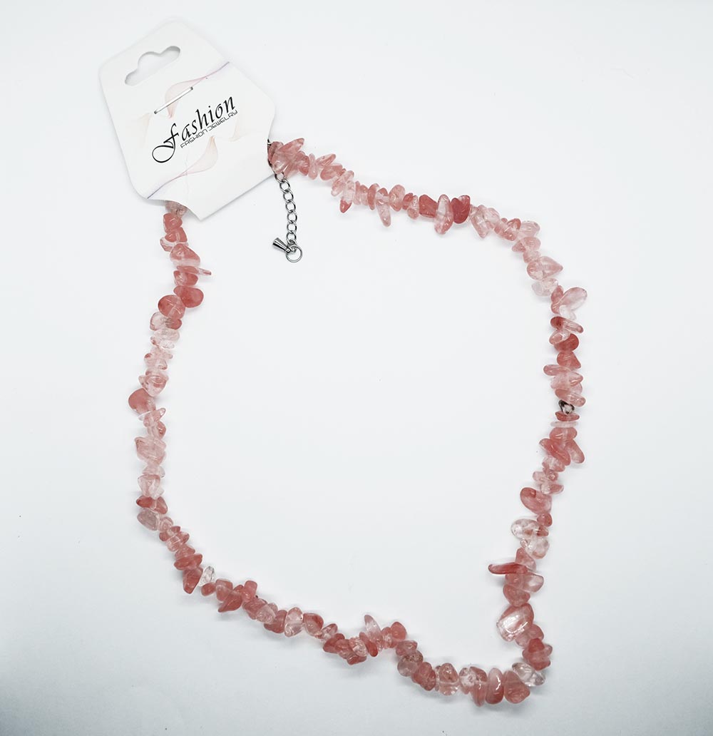 Necklace Chip Stone Cherry Quartz – Cleopatra Trading Limited