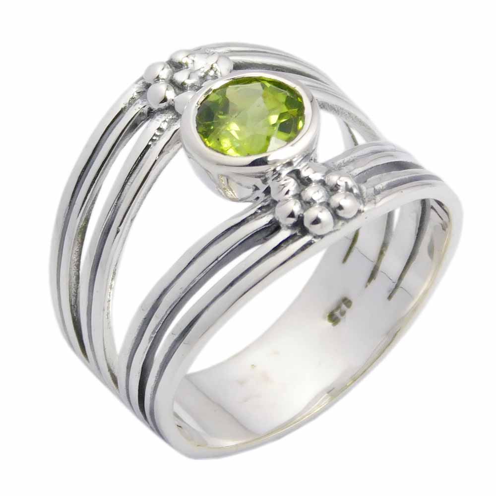 Silver Ring Peridot Cut Stone – Cleopatra Trading Limited