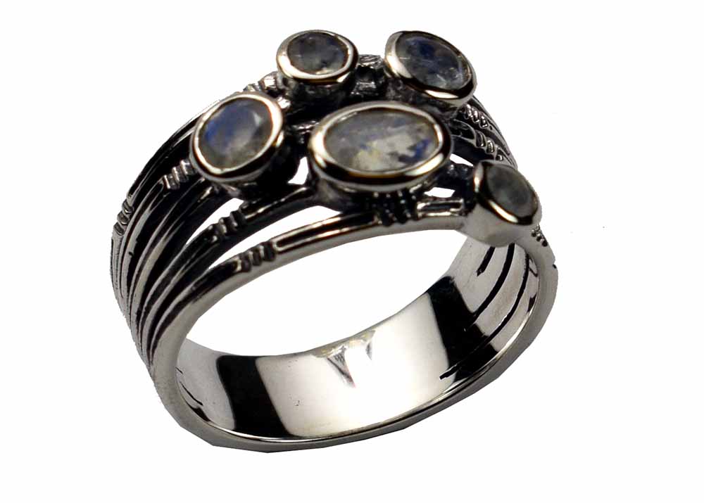Silver Ring Cluster of Stones – Cleopatra Trading Limited