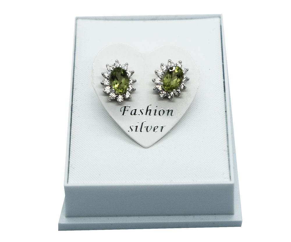 Silver Earrings Peridot – Cleopatra Trading Limited