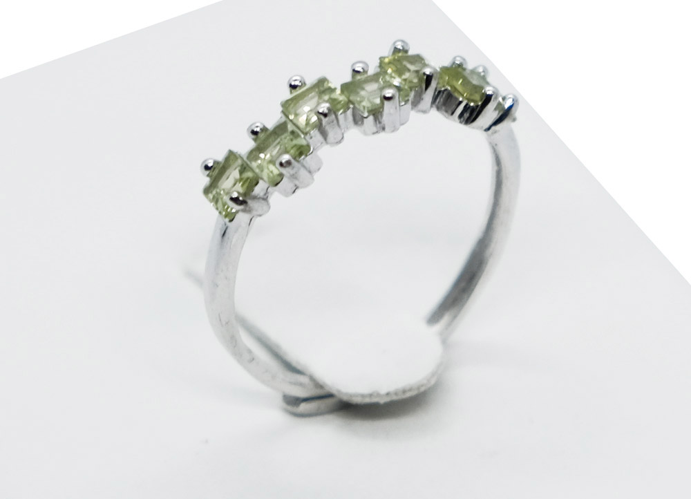 Silver Ring Peridot Adjustable – Cleopatra Trading Limited