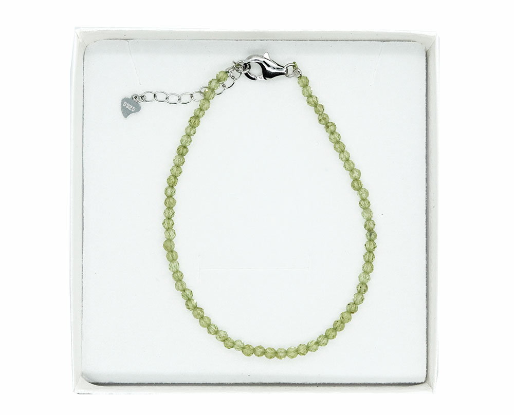 Silver Bracelet 3mm Peridot – Cleopatra Trading Limited