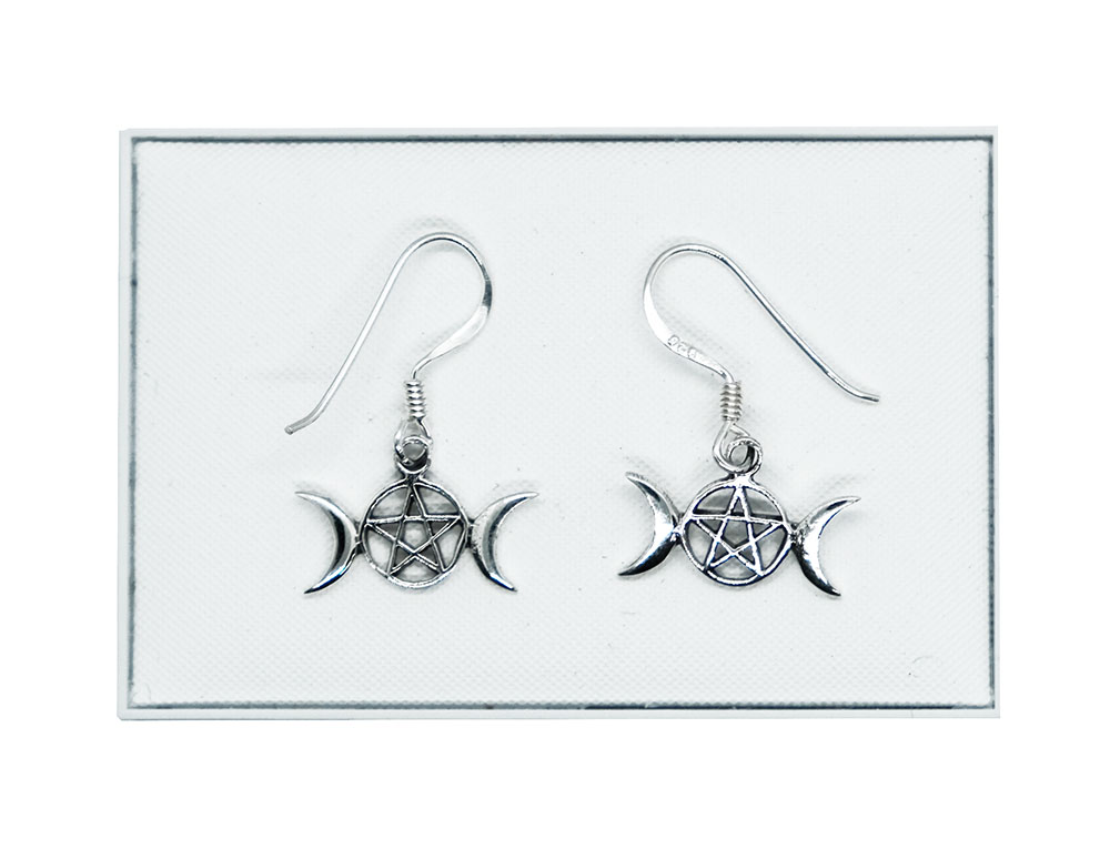 Silver Earring Triple Moon – Cleopatra Trading Limited
